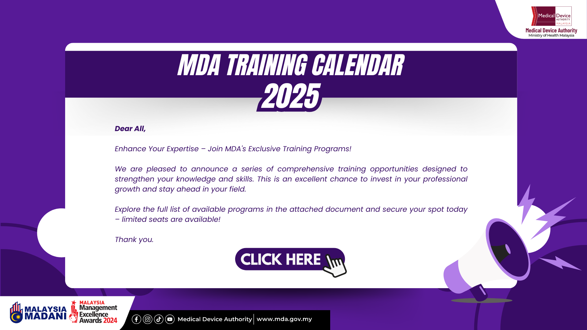 Official Portal of Medical Device Authority (MDA) Malaysia